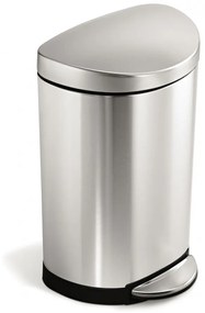 Pedálový odpadkový koš Simplehuman - 10 l, půlkulatý, matná ocel, FPP - skladem