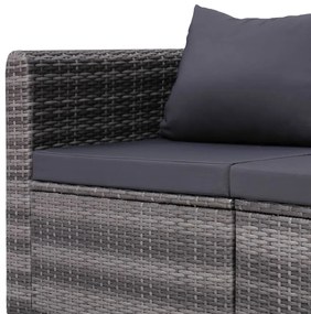 vidaXL Marketos Zahradní rohové pohovky 2 ks šedé polyratan