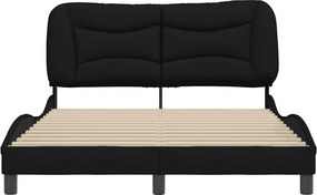 Rám postele bez matrace Hvar černý 140 x 190 cm textil 3207767
