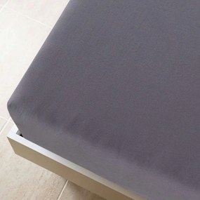 Jersey prostěradla 2 ks antracitová 90 x 200 cm bavlna 136191