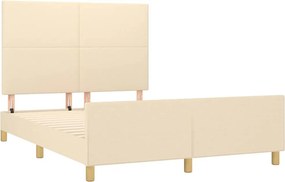 Rám postele bez matrace krémový 140 x 200 cm textil 3124900