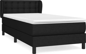 Box spring postel s matrací černá 80 x 200 cm textil 3126519