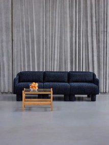 Konferenční stolek se skleněnou deskou v přírodní barvě 52x66 cm Ledge – Hübsch