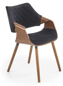 Jídelní židle K396, 56x77x55, ořech/černá