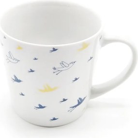 Porcelánový hrnek Poslové dobrých zpráv, 500 ml – s autorskou ilustrací ptáčků, český porcelán