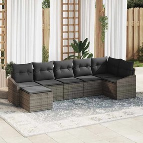 Set pohovek 7 ks Šedá polyratan 3346809