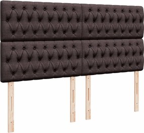 Box spring postel s matrací tmavě hnědá 180x200 cm textil 3291369