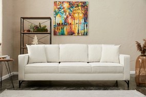 Hanah Home Třímístná pohovka BERLIN krémová 222 cm 825BLC2798