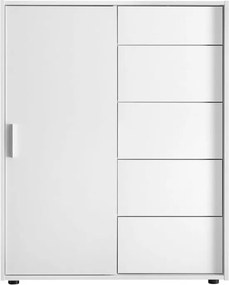 Komoda 1dv 5šx (Bílá) Case