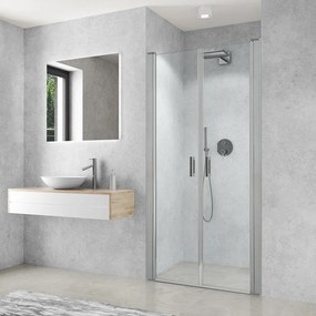 Roth Dvoukřídlé sprchové dveře CI 2BT pro instalaci do niky Varianta: šířka: 110 cm - (CI 2BT/1100 - CI 2BT 110200 NPE), Barva profilů a typ výplně: profily: černá (elox), výplň: transparent