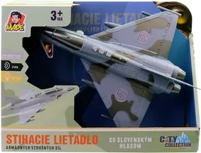 MaDe 25549 - Stíhací letadlo SK na setrvačník na baterie se světlem a