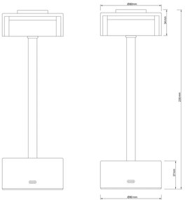 Globo 21026N - LED Stm. stolní lampa SHIRA LED/2,5W/3,7V 2700/4000/6500K matný