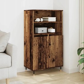 Fionshop 263917520 Skříň highboard old wood 60 x 36 x 110 cm kompozitní d