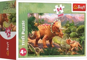 TREFL PUZZLE Úžasní dinosauři mini 20x13cm skládačka 54 dílků 4 druhy tr54194