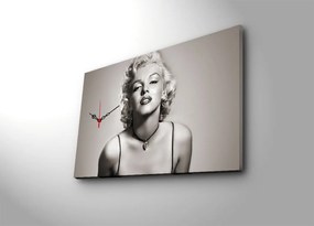 Dekorativní nástěnné hodiny Monroe černobílé