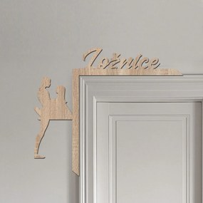 dřevo života Dřevěná cedulka na roh dveří - Ložnice Zvolte rozměr (cm): 20x18, Zvolte barvu dekoru: Dub Sonoma