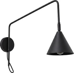 Sollux Lighting Nástěnné svítidlo NOX 1 černé s vypínačem
