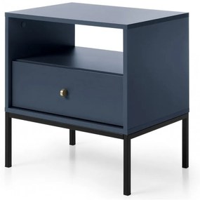 Noční stolek Mono tmavě modrý