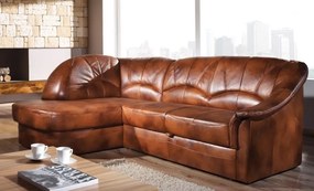 Casarredo - Komfort nábytek Rohová sedací souprava JOLANA, rozkládací s úložným prostorem, kůže/ekokůže | Umístění rohu: roh na levé straně,potah: kůže K-18