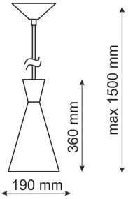 Lustr MODERN 1C 1xE27/20W/230V