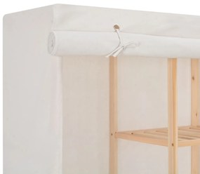 Šatní skříň bílá 173 x 40 x 170 cm textil - Default Title