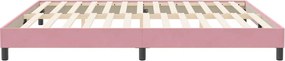 Postel Box Spring bez matrace růžová 200x210 cm samet 3315848