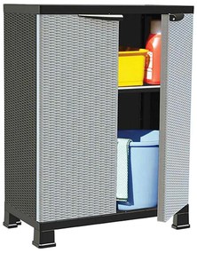 Plastová skříňka 68 x 39 x 92 cm ratanový design 337898