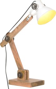 vidaXL Industriální stolní lampa bílá kulatá 58 x 18 x 90 cm E27 [320554]