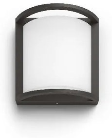 Philips myGarden - Nástěnné venkovní LED svítidlo 19x19 cm, 4000 K, 12 W, antracit 915005555101