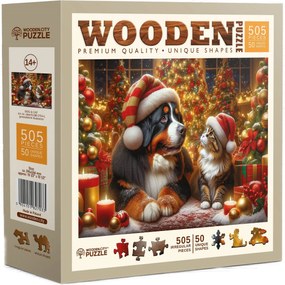 Wooden city dřevěné puzzle kočka a pes 505 dílků