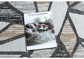 Dywany Luszczow Kusový koberec SISAL COOPER Mozaika 22208 ecru / černý Rozměr koberce: 140 x 190 cm