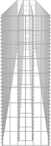 Gabionový vyvýšený záhon pozinkovaná ocel 450 x 30 x 90 cm 145647