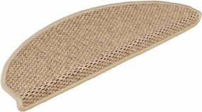 Samolepící nášlapy na schody vzhled sisal 15 ks 65x21x4 cm 326879