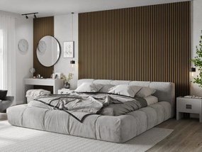 Mexen Lam-F, akustické stěnové lamely 275 × 30 cm, plstěný podklad 8 mm, technická dýha, teak zlatavý, S105-275307-3015-014