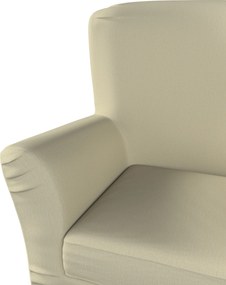 Potah na křeslo Tomelilla vysoké provedení, se záložkami barva krémová látka lesklé, pletený vzor