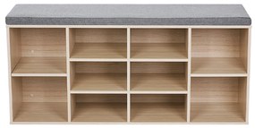 VASAGLE Botník - dřevo/šedá - 104x30x48 cm