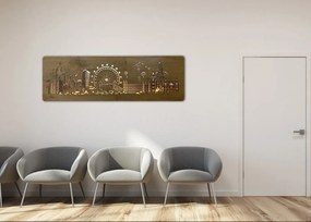 Li-Go "Londýn" světelný obraz  230V  125x40cm provedení povrchu: dub světlý