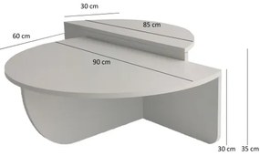 SADA 2x Konferenční stolek PODIUM bílá