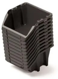 Set úložných boxů 10ks BINEER SHORT 118x98x70 mm černý