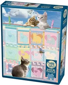 COBBLE HILL Puzzle Přikrývka s koťátky / 500 dílků / od 12 let