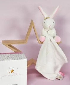 Doudou Dárková sada - Plyšový králíček s muchláčkem 10 cm ružová / od