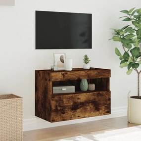 vidaXL Nástěnná TV skříňka s LED osvětlením 60x30x40 cm [837191] Barva: Černá