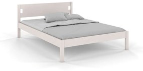 Dřevěná buková postel Visby LAXBAKEN / 90x200 cm, bílá barva
