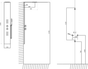 Sapho, GRACE sprchový panel 200x1450 mm, nerez, WN326