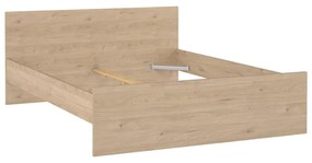 Dvoulůžková postel v dekoru dubu bez roštu 180x200 cm v přírodní barvě Naia – Tvilum