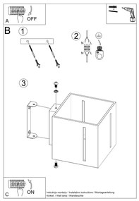 Nástěnné svítidlo Pixar, 1x bílé kovové stínítko