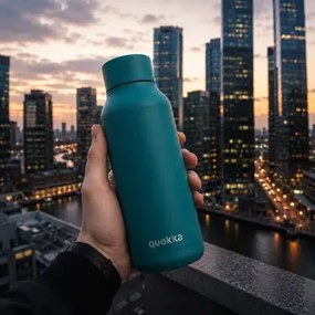 Quokka Solid tyrkysová / Nerezová termoláhev / 510 ml / dvouplášťová