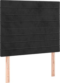 Box spring postel s matrací černá 80 x 200 cm samet 3129239