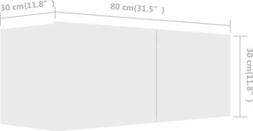 vidaXL 5dílný set TV skříněk dřevotříska [3079323] Barva: Bílá