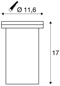SLV 228430 Dasar Exact 116 zápustné svítidlo do země 1xGU10 nerez, s nastavitelným směrem svícení, průměr 11,6cm , IP67